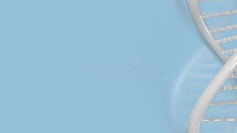 The White Dna on Blue Background for Sci or Medical Concept 3d ...