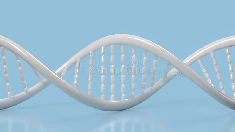 The White Dna on Blue Background for Sci or Medical Concept 3d ...