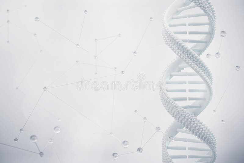 White DNA Helix structure stock illustration. Illustration of research ...