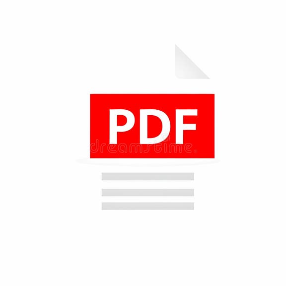 A White Document Icon, Featuring a Folded Corner and the Letters "PDF ...