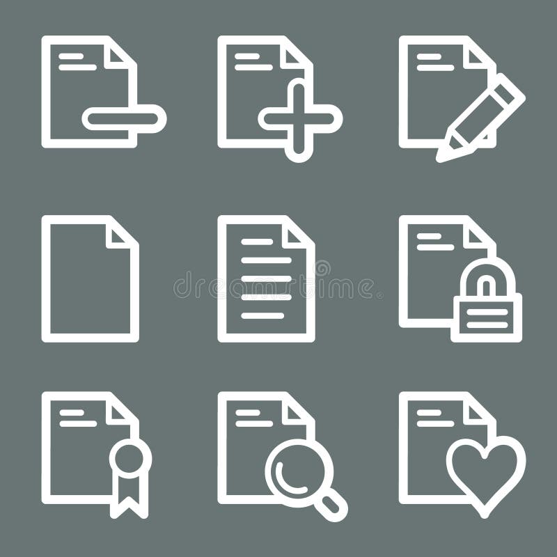 White document icons stock illustration. Illustration of computer - 2642039