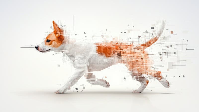 Digital Dog: a Creative Digital Art Exploration of Canine Speed Stock ...