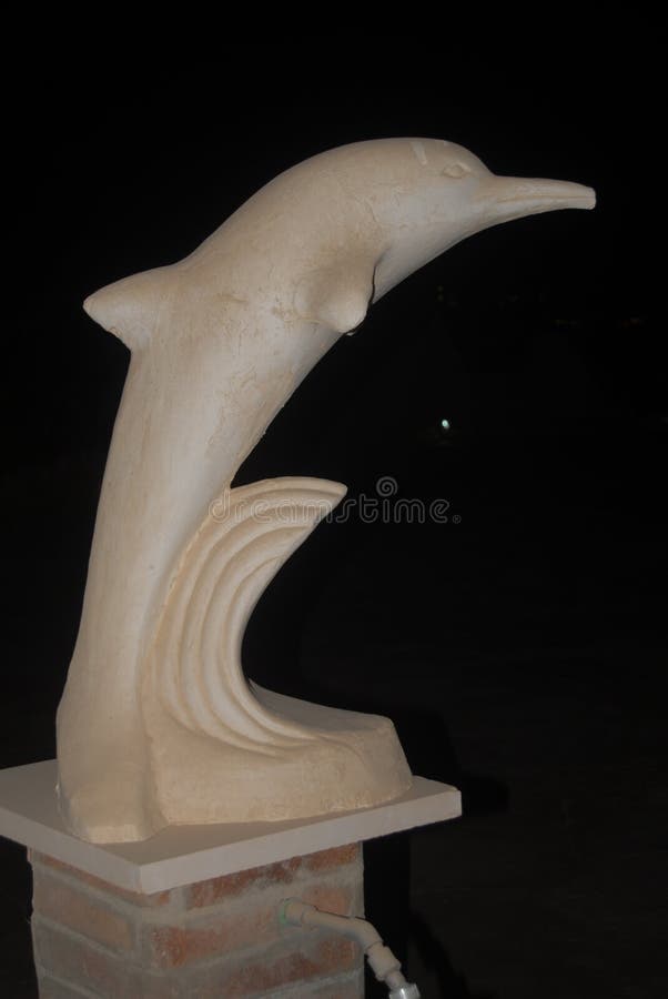 White Dolphin Statue stock image. Image of marble, single - 153833935