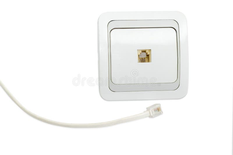 White Socket Outlet with Connected Corresponding Power Plug Stock Photo ...