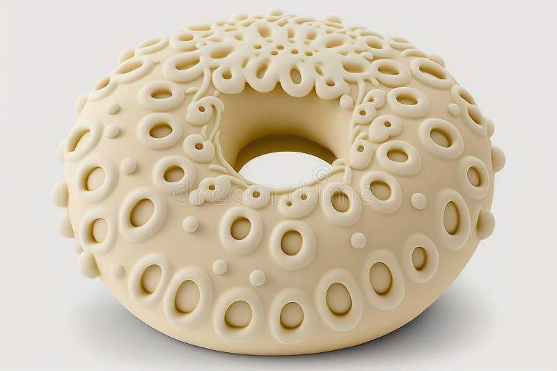 White Donut Chocolate Isolated Stock Illustration - Illustration of ...