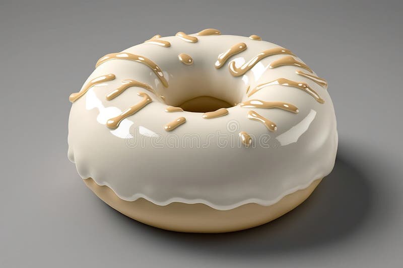 White Donut Chocolate Isolated Stock Illustration - Illustration of ...