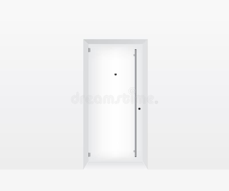 White door illustration stock vector. Illustration of entrance - 43130093
