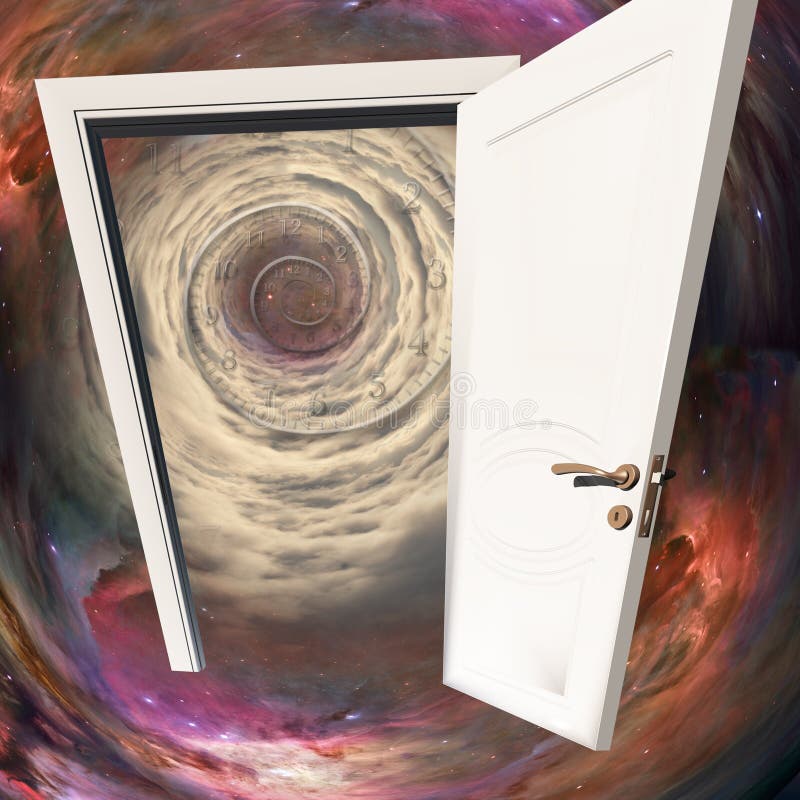 Door in time stock photo. Image of spiral, exit, eternity - 118125224