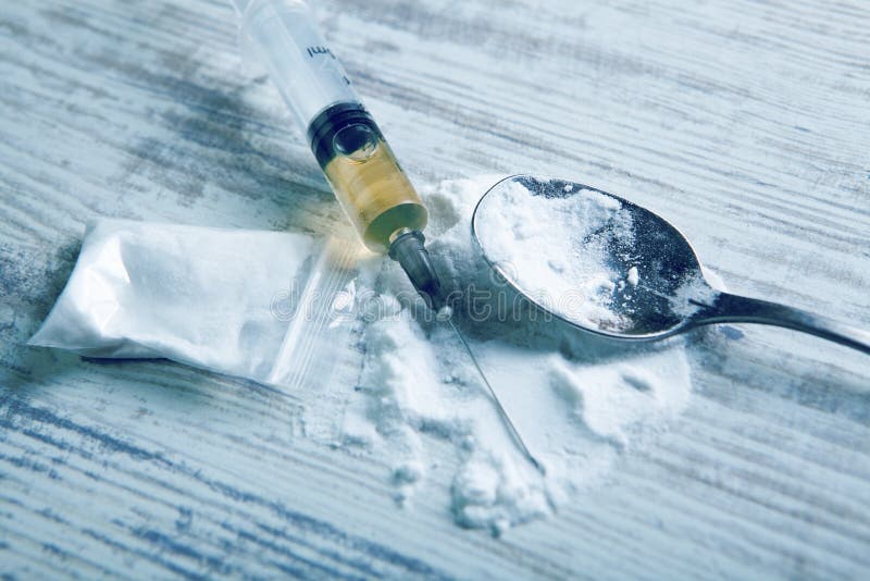 White Dope Powder on the Table Stock Image - Image of business, crisis ...