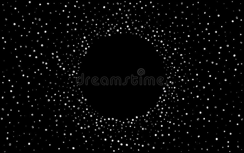White Dot Falling Vector Black Background Stock Illustration ...