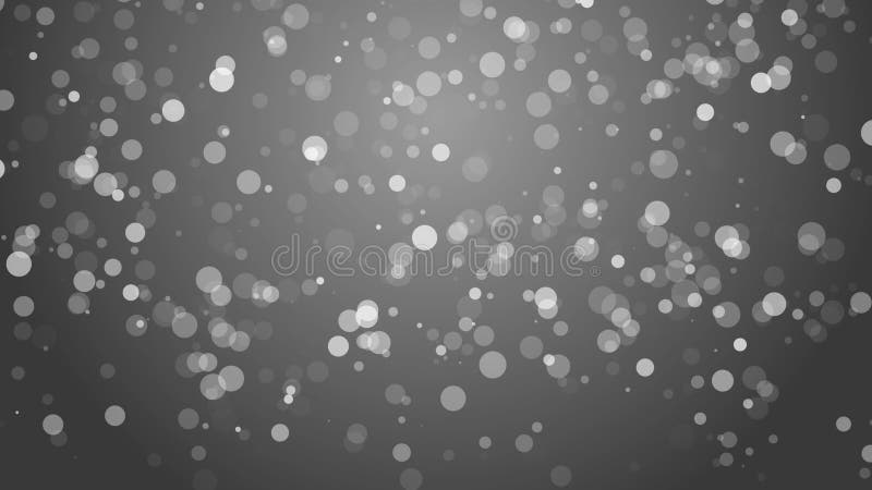 White Dots Christmas Background. Subtle Flying Snow Flakes on Grey ...