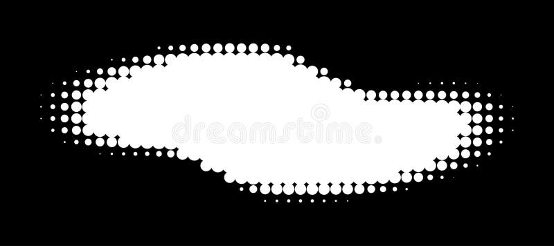 White Dots Pattern Frame. Halftone Dots Curved Pattern Background ...