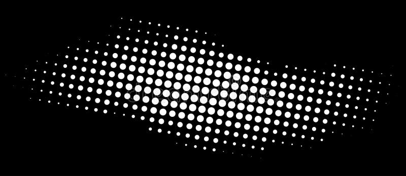 White Dots Pattern. Halftone Dots Curved Gradient Pattern Background ...