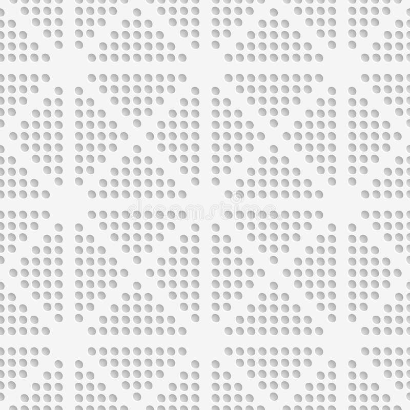 White Dots Perforated Seamless Stock Vector - Illustration of polygon ...