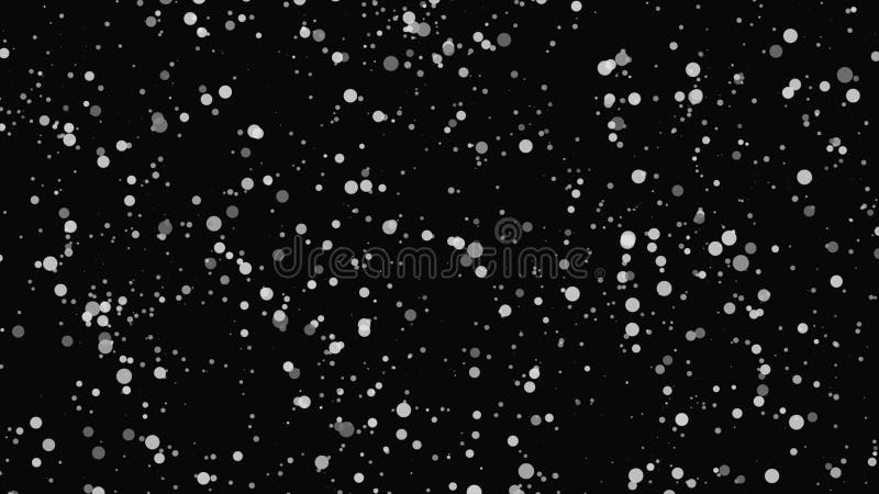 White Dots Randomly Move on Black Background. Animation Stock Footage ...