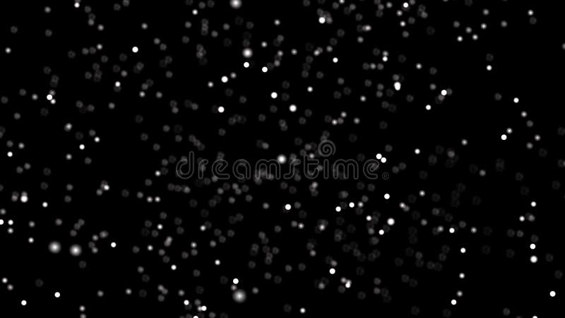White Dots Randomly Move on Black Background. Animation. Seamless Loop ...