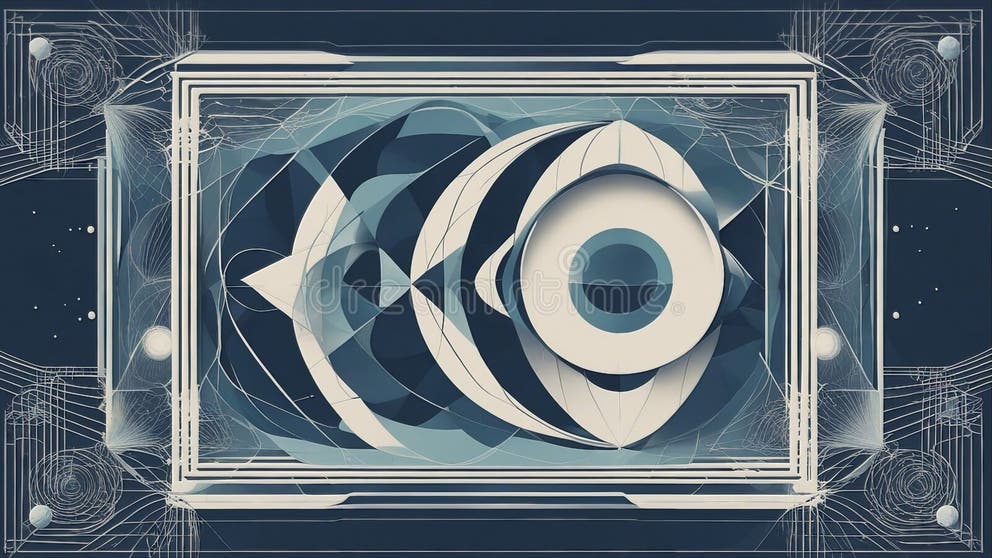 _A White Dotwork Geometry Poster with a Dynamic and Abstract Style. the ...