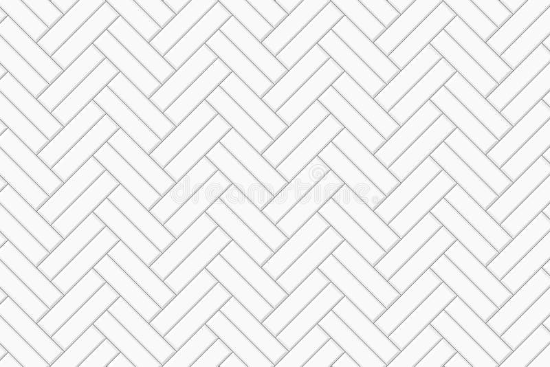White Double Herringbone Tile Seamless Pattern. Metro Stone or Ceramic ...