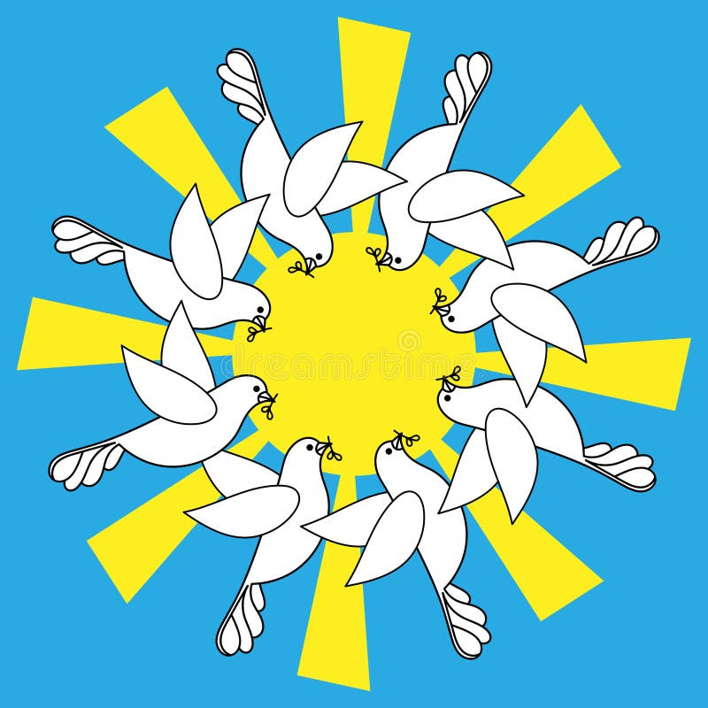 Dove and frame background stock vector. Illustration of card - 40763536