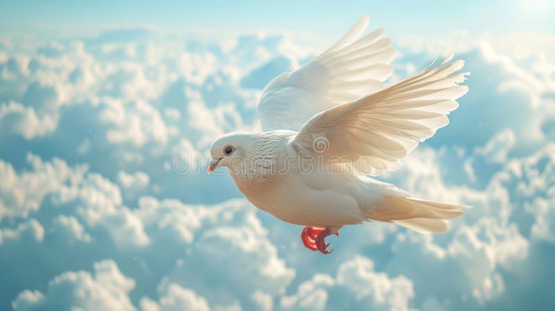 White Dove in Flight stock image. Image of beautiful - 313010705