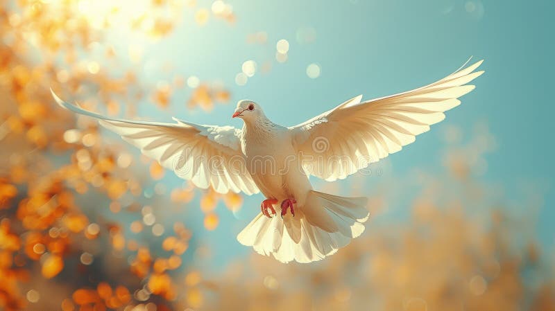 White Dove in Flight stock photo. Image of flying, pure - 313011706