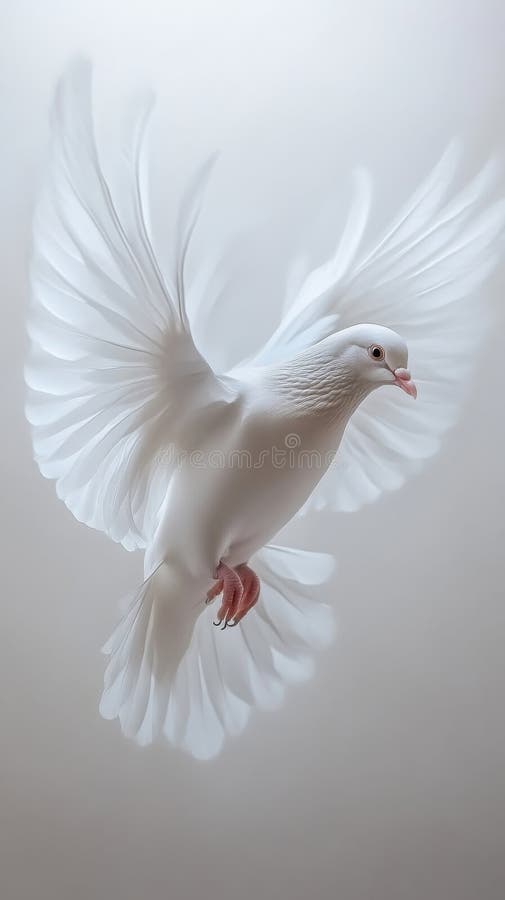 White Dove in Flight, Symbol of Peace and Freedom Concept Stock Image ...