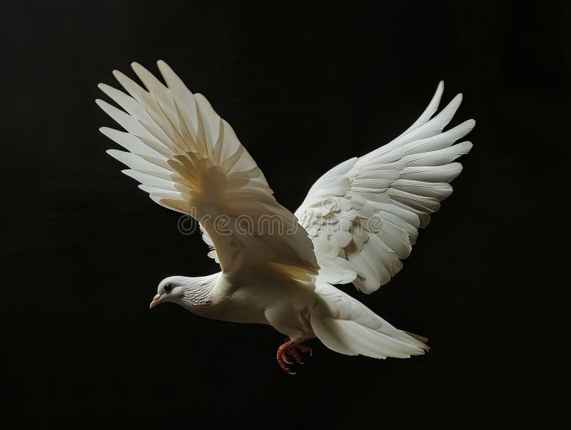A White Dove Flying in the Air Stock Image - Image of dive, animal ...
