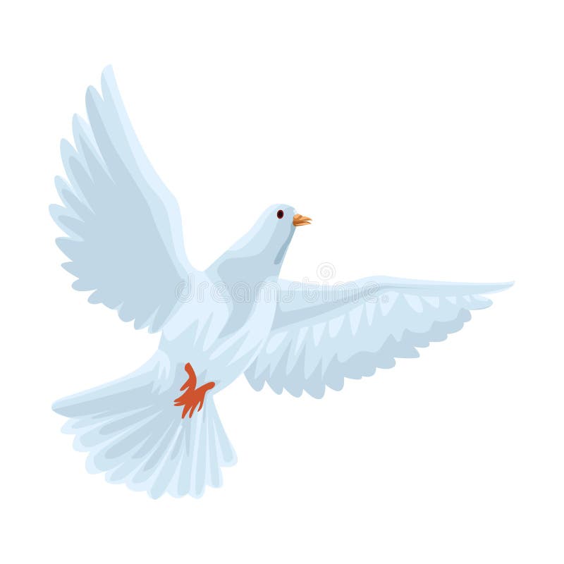 Dove Flying Symbol Round Emblem Stock Vector - Illustration of bird ...