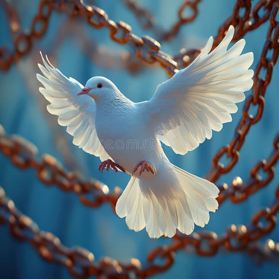 Dove Flying among Broken Chains, Concept of Liberation and Justice ...