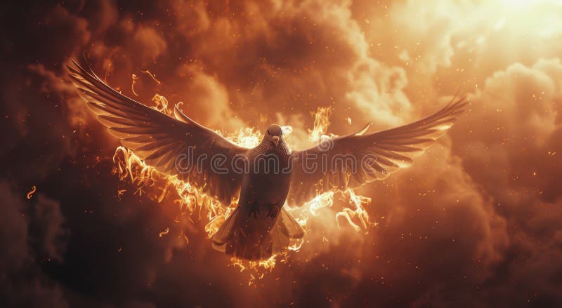White Dove Soaring through Flames of Fire Stock Image - Image of grace ... White Dove Soaring through Flames of Fire Stock Image - Image of grace ...