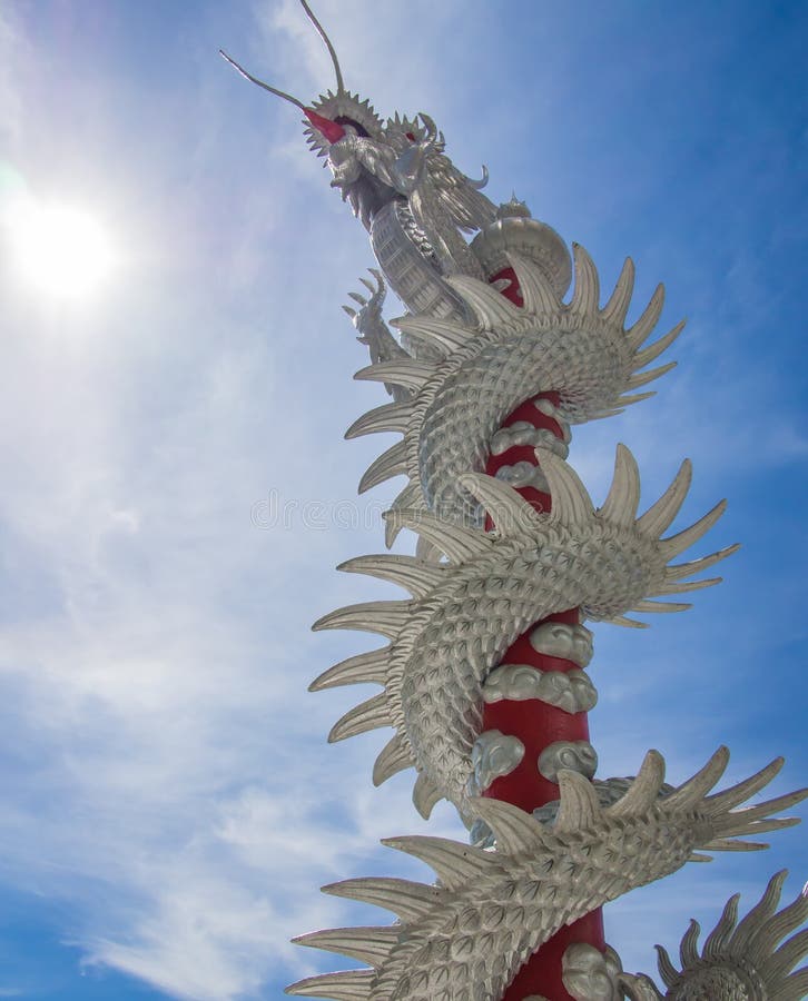 White dragon statue stock image. Image of peace, hand - 40862851