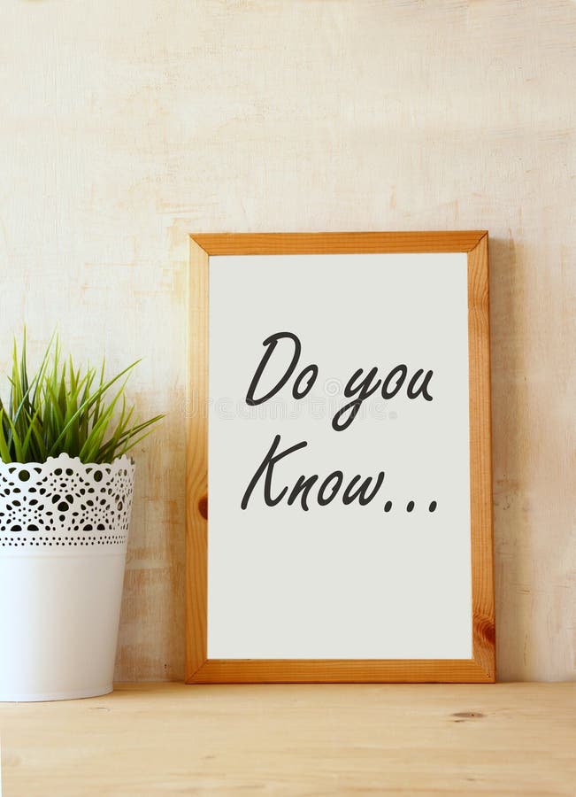 White Drawing Board with the Question Do You Know Written on it Against ...