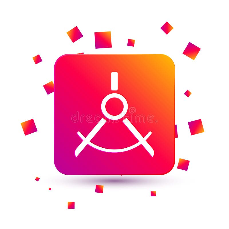 White Drawing Compass Icon Isolated on White Background. Compasses Sign ...