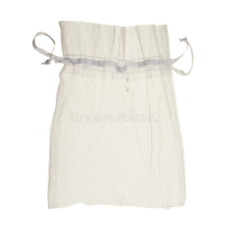 White Drawstring Bag Packaging Isolated Stock Image - Image of color ...