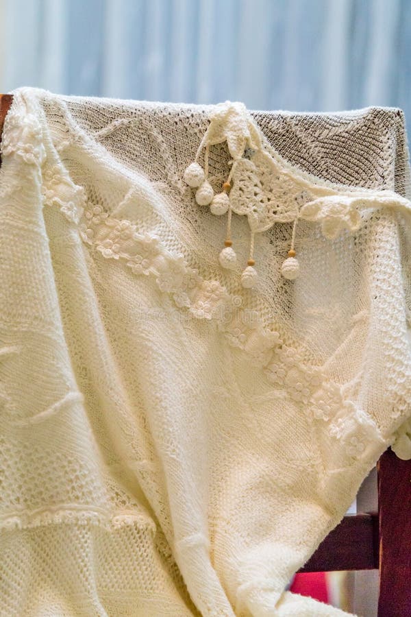 White Dress Draped Over Chair Stock Image - Image of white, home: 59293957