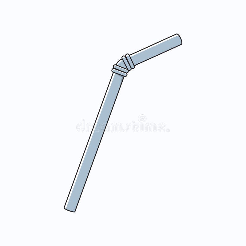 The White Drinking Straw. Isolated Vector Illustration Stock ...