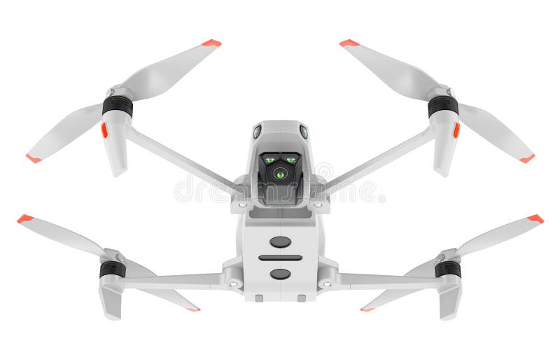 White Drone, Bottom View. 3D Rendering Stock Illustration ...