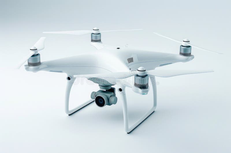 A White Drone with a Camera Attached, Perfect for Aerial Photography ...