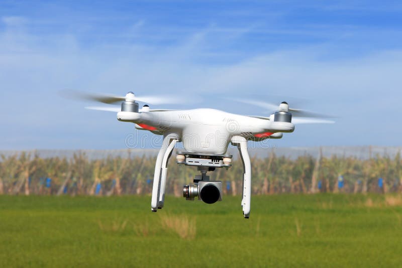Drone Equipped with High Resolution 4K Video Camera Stock Photo - Image ...