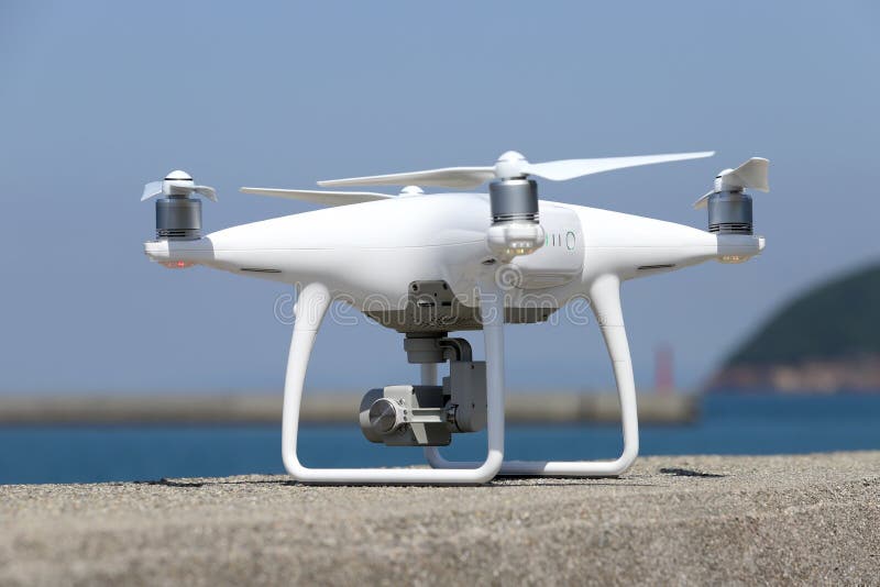 White Drone before the Flight Stock Photo - Image of breakwater, movie ...