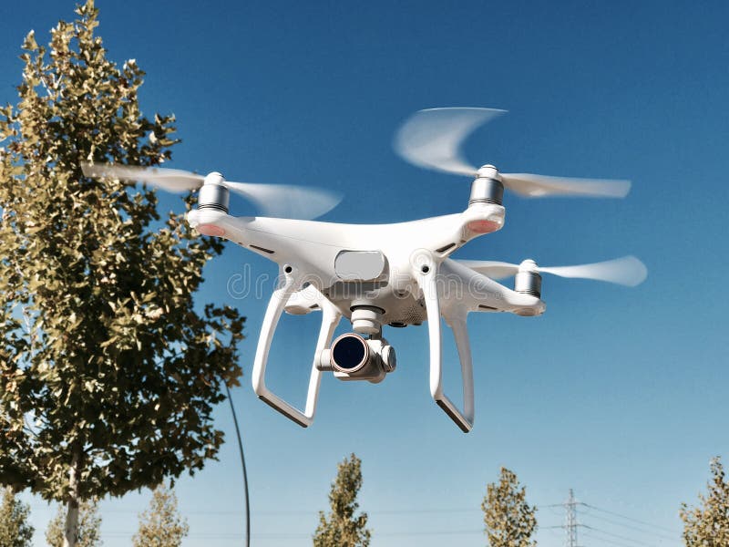 White drone flying stock image. Image of drone, white - 152926147