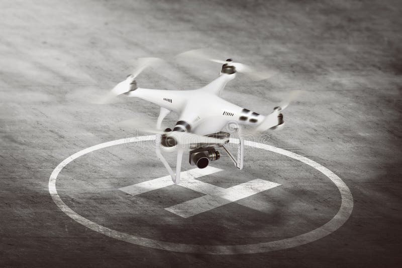Small white drone stock photo. Image of control, hover - 68079788