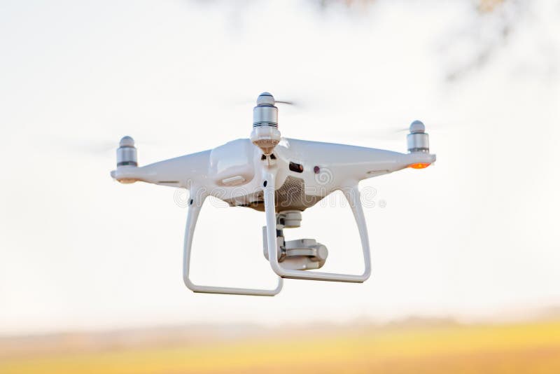 White Drone Quadcopter with Camera I Stock Photo - Image of control ...