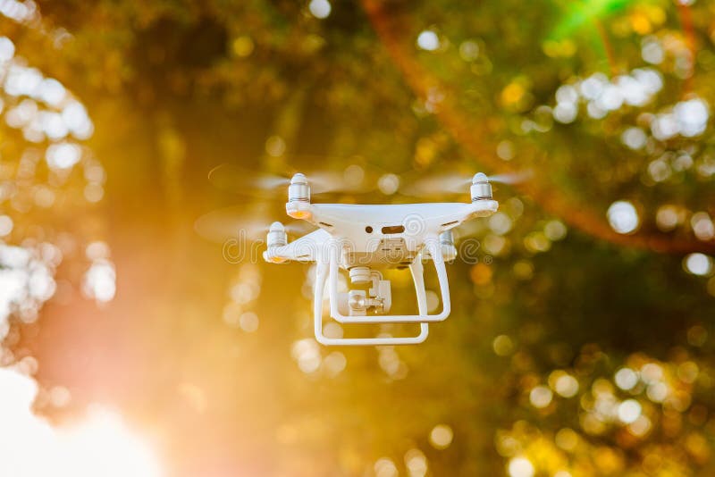 White Drone Quadcopter with Camera I Stock Photo - Image of control ...