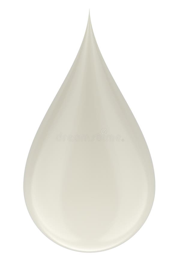 White Drop or Milk Drop, 3D Rendering Stock Illustration - Illustration ...