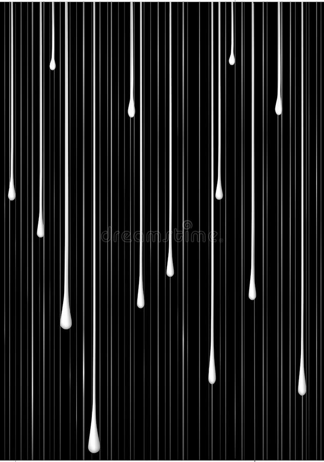 White Drops Drip Down the Black Surface, Pattern Stock Vector ...
