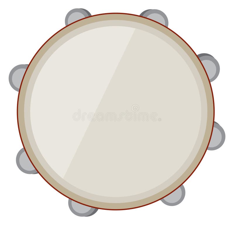A White Drum with a Red Rim Stock Vector - Illustration of ...