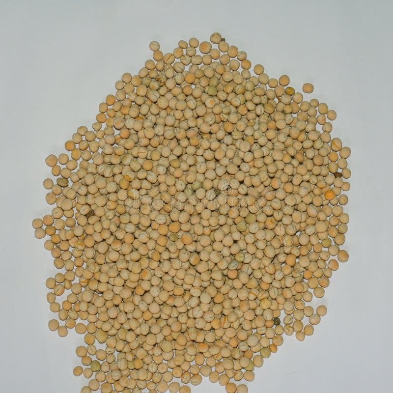 White Dry Peas Matar Seeds on White Background. Stock Image - Image of ...