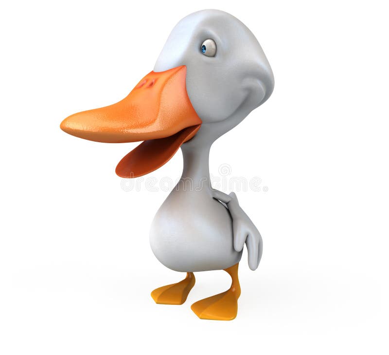 White duck cartoon stock illustration. Illustration of little - 28705115
