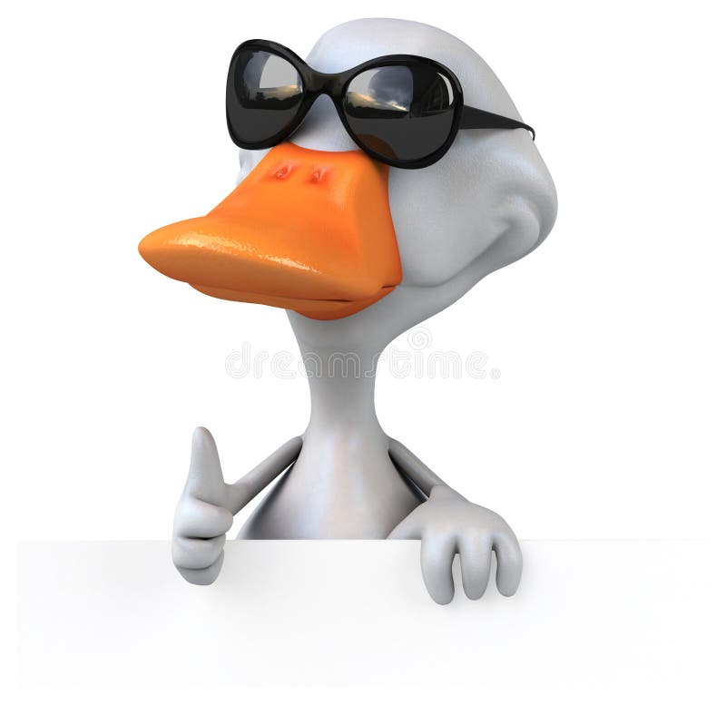 White duck stock illustration. Illustration of bird, smile - 68087047